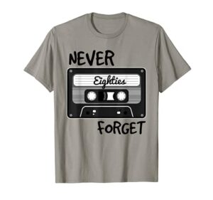 never forget eighties vintage cassette tape stocking stuffer t-shirt