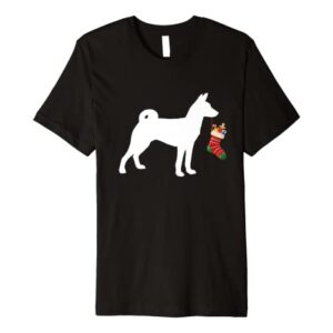 Basenji Christmas Stocking Stuffer Dog Premium T-Shirt