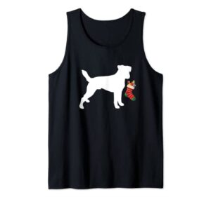 jack russell christmas stocking stuffer dog tank top