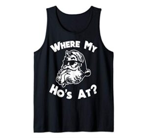 christmas santa ho funny adult humor joke tank top