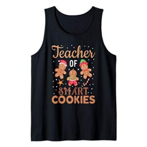 Christmas Teacher Cute Gingerbread Cookies Tank Top