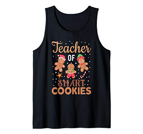 Christmas Teacher Cute Gingerbread Cookies Tank Top