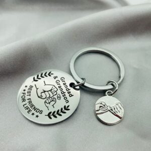 Grandad Grandpa Gifts from Grandson Keychain Christmas Gifts for Grandfather Grandpa Grandson Birthday Gifts for Papa Granddad Key Ring