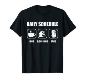 photography camera – daily schedule cameraman photographer t-shirt