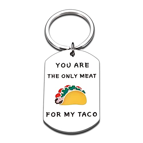 Husband Birthday Gifts from Wife Naughty Keychain Funny Valentines Gifts for Boyfriend Anniversary Present for Soulmate Taco Gifts for Hubby Fiance Lover from Wifey Fiancee