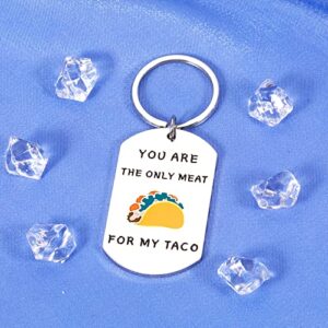 Husband Birthday Gifts from Wife Naughty Keychain Funny Valentines Gifts for Boyfriend Anniversary Present for Soulmate Taco Gifts for Hubby Fiance Lover from Wifey Fiancee