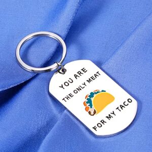 Husband Birthday Gifts from Wife Naughty Keychain Funny Valentines Gifts for Boyfriend Anniversary Present for Soulmate Taco Gifts for Hubby Fiance Lover from Wifey Fiancee