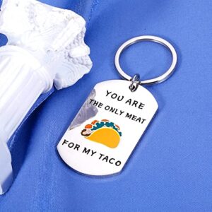 Husband Birthday Gifts from Wife Naughty Keychain Funny Valentines Gifts for Boyfriend Anniversary Present for Soulmate Taco Gifts for Hubby Fiance Lover from Wifey Fiancee