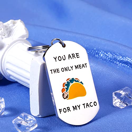 Husband Birthday Gifts from Wife Naughty Keychain Funny Valentines Gifts for Boyfriend Anniversary Present for Soulmate Taco Gifts for Hubby Fiance Lover from Wifey Fiancee