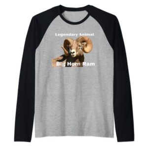 Legendary Animal Big Horn Ram bighorn Raglan Baseball Tee