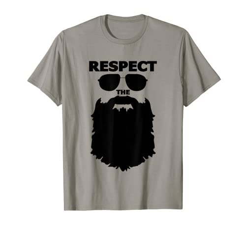 Respect The Beard Novelty Graphic T Shirt Great Gift For Men