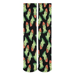 Strawberry Frog Socks 5 Pairs Pack Funny Crew Socks Novelty Dress Socks for Women Men Boys Girls