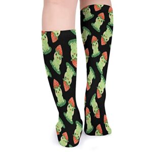 Strawberry Frog Socks 5 Pairs Pack Funny Crew Socks Novelty Dress Socks for Women Men Boys Girls