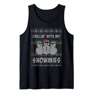 Snowman Funny Snow Pun Ugly Christmas Tank Top