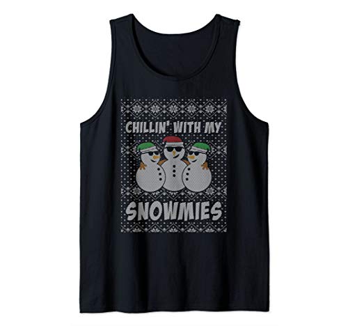 Snowman Funny Snow Pun Ugly Christmas Tank Top