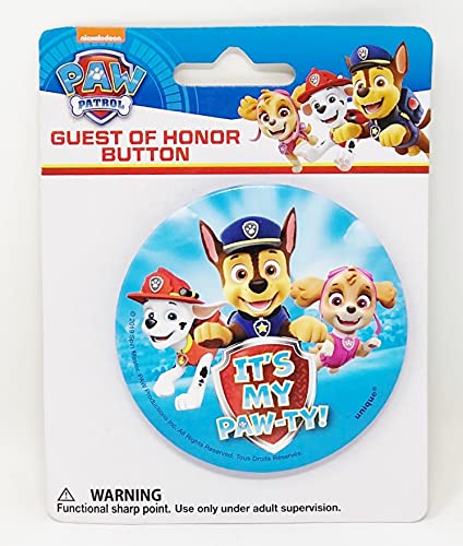 Paw Patrol It's My Paw-ty! Birthday Party Button (2.75 Inches)