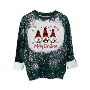 Men's Ugly Christmas Sweatshirt Crewneck Long Sleeve Tops Funny Graphic Pullover Sweatshirts Men's Ugly Christmas 3D Green