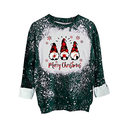 Men's Ugly Christmas Sweatshirt Crewneck Long Sleeve Tops Funny Graphic Pullover Sweatshirts Men's Ugly Christmas 3D Green