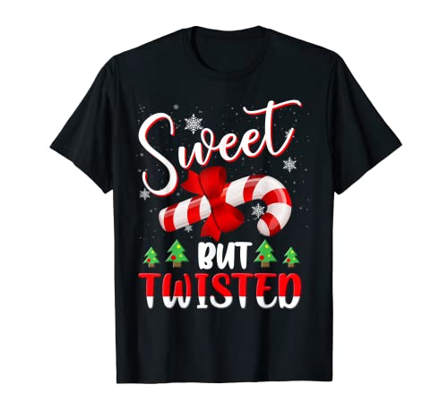 Sweet But Twisted Candy Cane Christmas Tree Stocking Stuffer T-Shirt