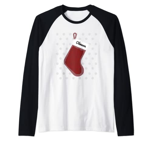 Okinawa Christmas Stocking Stuffer Okinawa Japan Raglan Baseball Tee