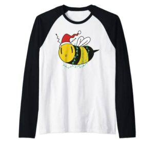 funny christmas lighting bee christmas stocking stuffer raglan baseball tee