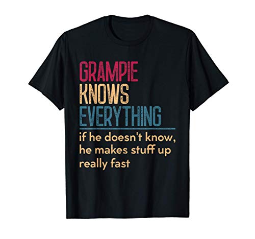 Grampie Know Everything Retro Vintages for Men Husband T-Shirt