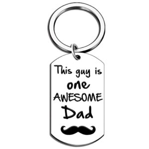 father’s day gifts for men dad keychain from daughter son kids birthday gifts for dad papa step dad gifts for fathers day christmas valentine birthday small meangiful romatic gifts for him,silver