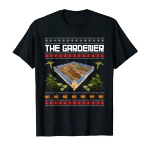 Rust game retro Christmas pixel style face punch gardener T-Shirt