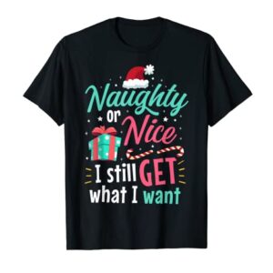 Naughty Or Nice List Christmas Stocking Stuffer Gifts T-Shirt