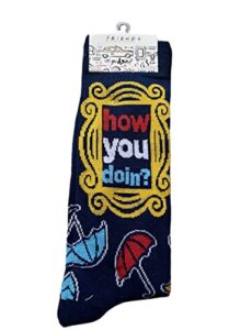 hyp friends tv show how you doin men’s crew socks 2 pair pack