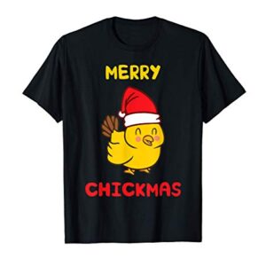 Merry Chickmas Cute Baby Chick Farm Christmas Gifts for Kids T-Shirt