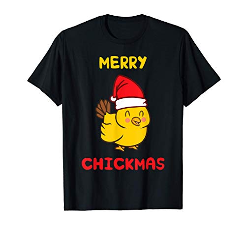 Merry Chickmas Cute Baby Chick Farm Christmas Gifts for Kids T-Shirt