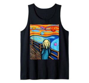 dungeons shirt, munch’s the scream d20 tshirt, dragons tank top