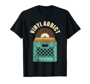 cute record art for men women spindle music vinyl lovers t-shirt