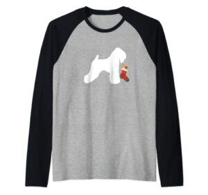 wheaten terrier christmas stocking stuffer dog raglan baseball tee