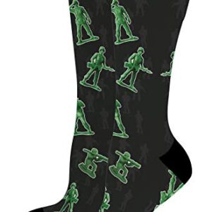 ThisWear Nostalgic Socks Toy Soldier Socks Army Crew Socks Little Green Army Men 1-Pair Novelty Crew Socks