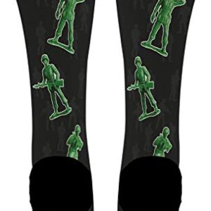 ThisWear Nostalgic Socks Toy Soldier Socks Army Crew Socks Little Green Army Men 1-Pair Novelty Crew Socks