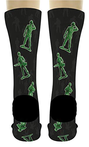 ThisWear Nostalgic Socks Toy Soldier Socks Army Crew Socks Little Green Army Men 1-Pair Novelty Crew Socks