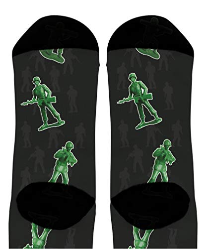 ThisWear Nostalgic Socks Toy Soldier Socks Army Crew Socks Little Green Army Men 1-Pair Novelty Crew Socks