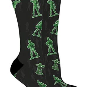 ThisWear Nostalgic Socks Toy Soldier Socks Army Crew Socks Little Green Army Men 1-Pair Novelty Crew Socks