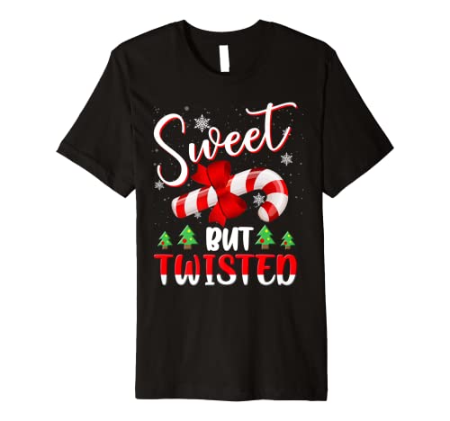 Sweet But Twisted Candy Cane Christmas Tree Stocking Stuffer Premium T-Shirt