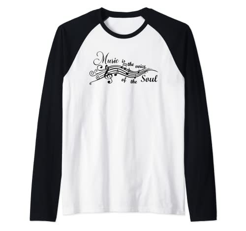 Music is the Voice Xmas Gift Stocking Stuffer Holiday Party Raglan Baseball Tee