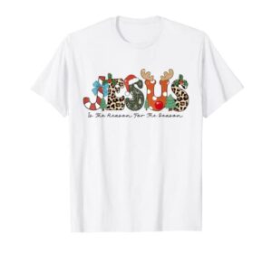 christian jesus the reason christmas stocking stuffer retro t-shirt