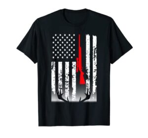 american flag shirt deer hunting guyn hunters women men gift t-shirt