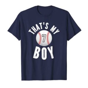 That's My Boy Baseball Jersey Number #7 Vintage Mom Dad T-Shirt