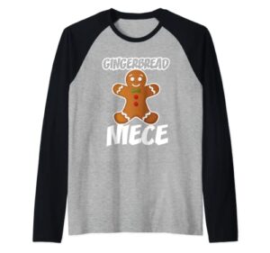 gingerbread niece christmas stocking stuffer raglan baseball tee