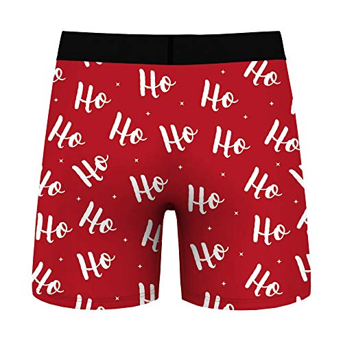 SLYRAIME Mens Novelty Christmas Printed Boxer Brief Underwear Underpants Shorts