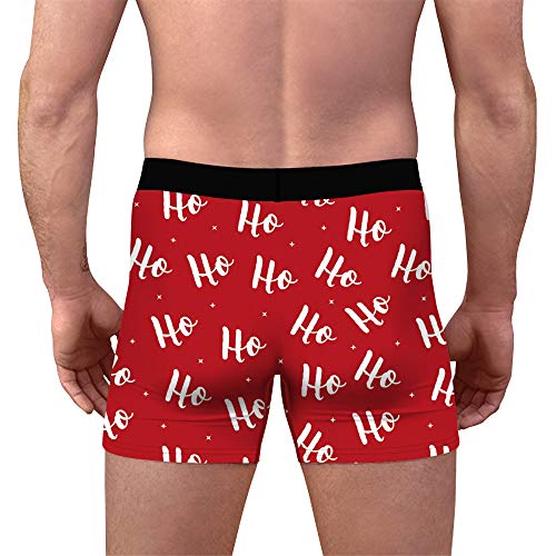 SLYRAIME Mens Novelty Christmas Printed Boxer Brief Underwear Underpants Shorts