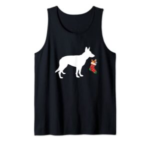 german shepherd christmas stocking stuffer dog tank top