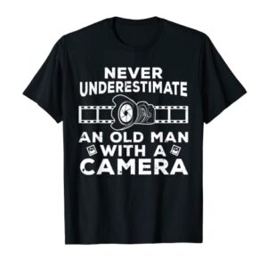 Cool Photography For Men Grandpa Photographer Camera Lover T-Shirt